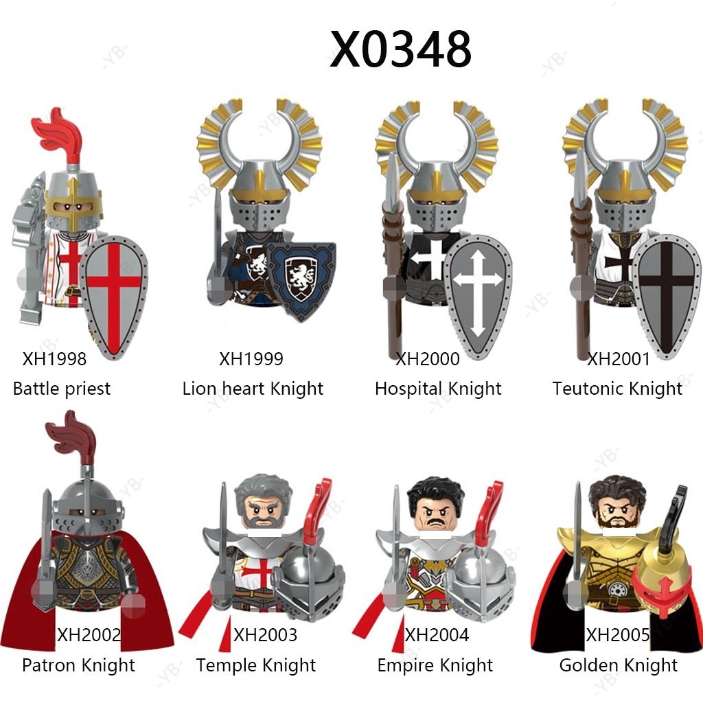 Assembled building block toys medieval knight series temple empire ...