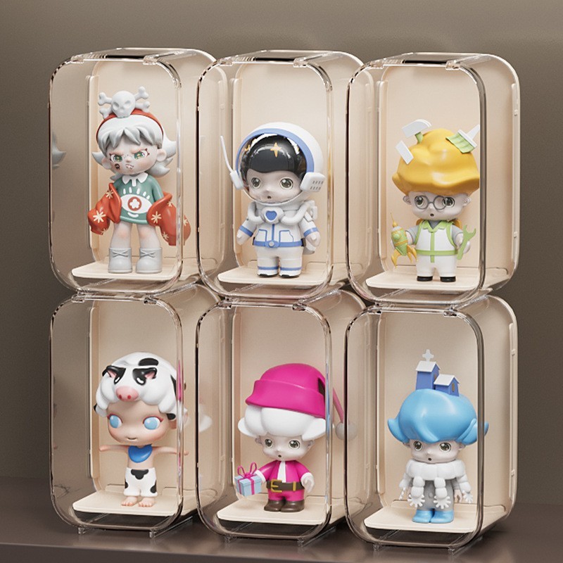 Labubu Living Room Mystery Box Storage Display Box Fully Transparent ...