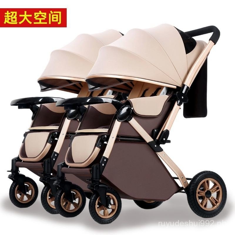 Detachable Combination Twin Stroller Two-Way Reclining Lightweight ...