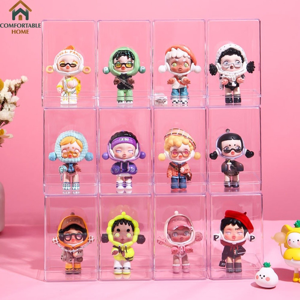 CHS Action Figure Display Stand Dustproof Storage Box Popmart Blind Box ...