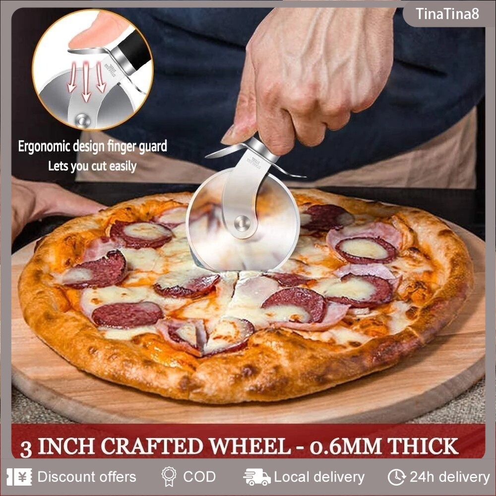 Stainless Steel Pizza Cutter Cake Bread Pies Pizza Knife Pastry Dough ...