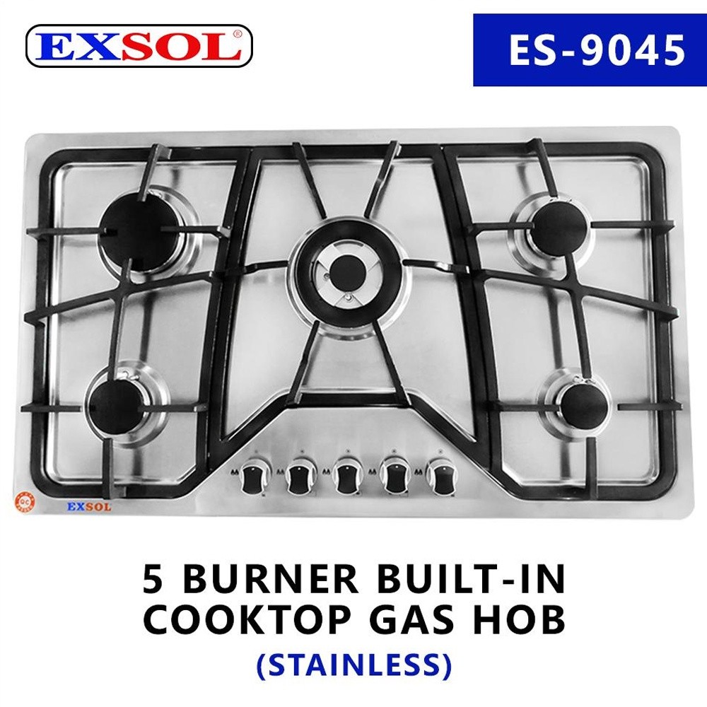Gas stove built in 5 Burner Built-In Gas Hob Stove Cooktop Stainless ...