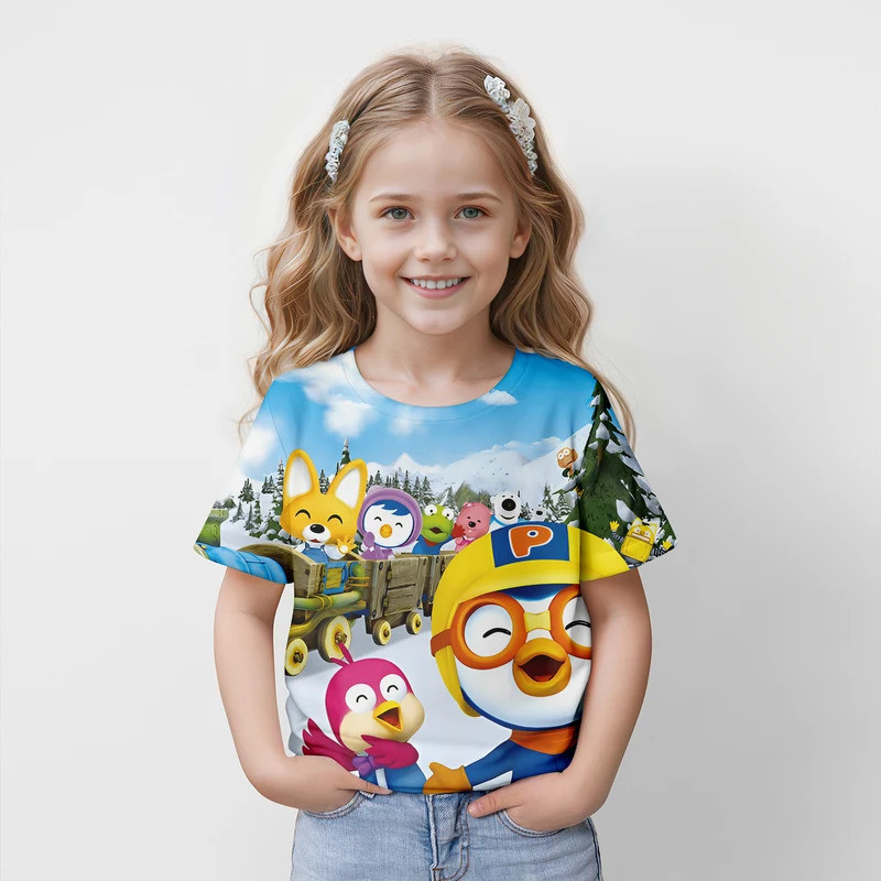 New Trending Summer Pororo and Loopy Pattern 3D printing TShirts Cute ...