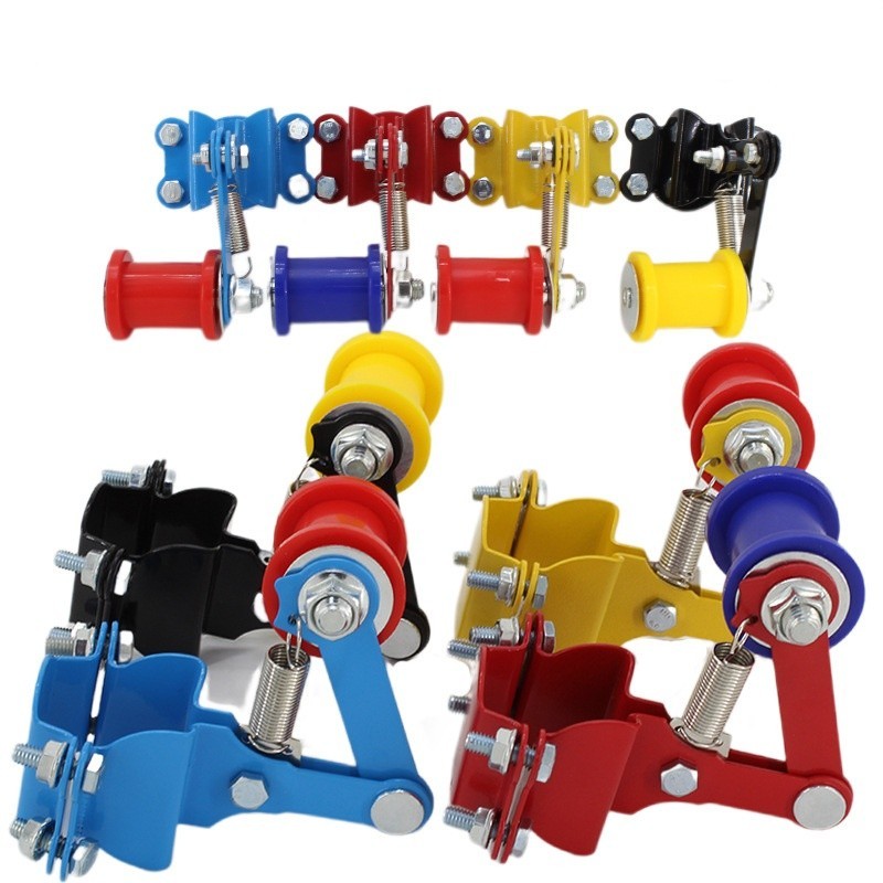 Pulley Chain Tensioner With Guide Wheels Adjuster Roller Tools Iron ...