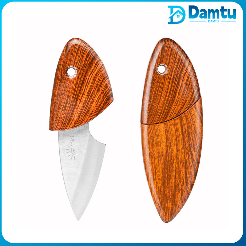 Mini Wood Grain Color Fruit Knife Stainless Steel Precision Knives ...