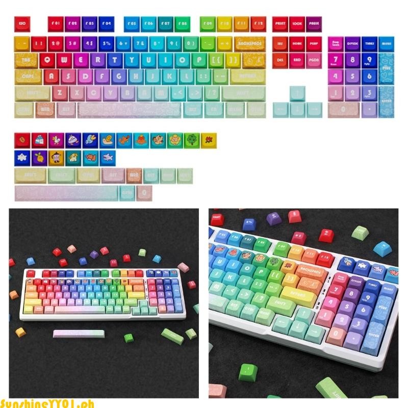 SUN Mechanical Keyboard Keycaps XDA Keycap for 61 87 104 108 Rainbow ...