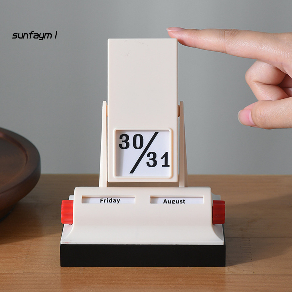 SUNFA Flip-free Perpetual Calendar High-quality Plastic Knobs Calendar ...