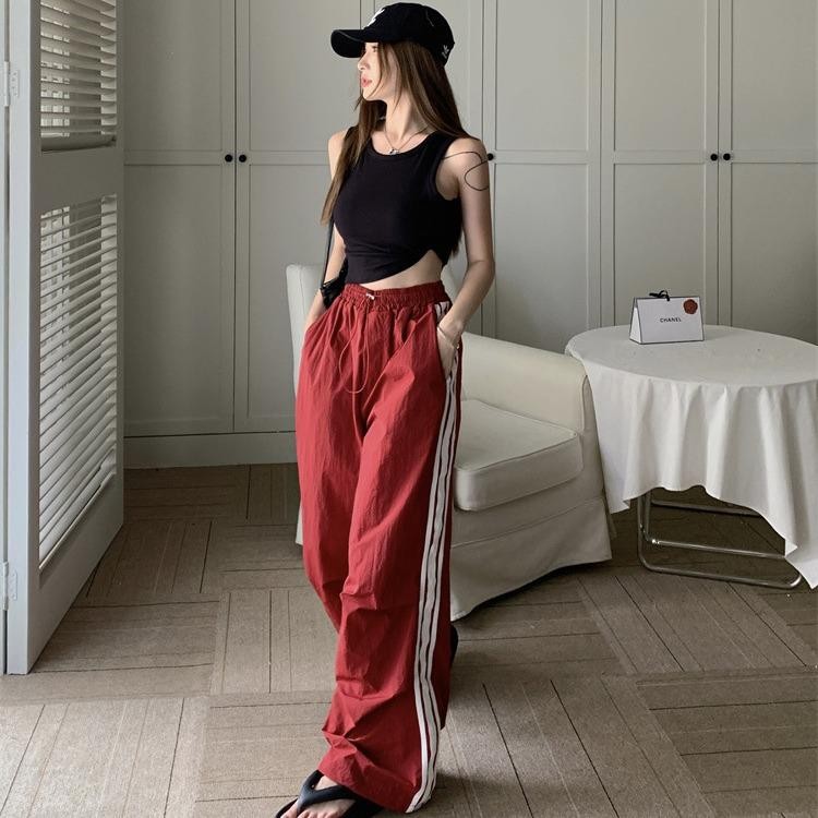 Sweatpants.Street dance pants.PE Pants.Baggy and comfortable look high ...