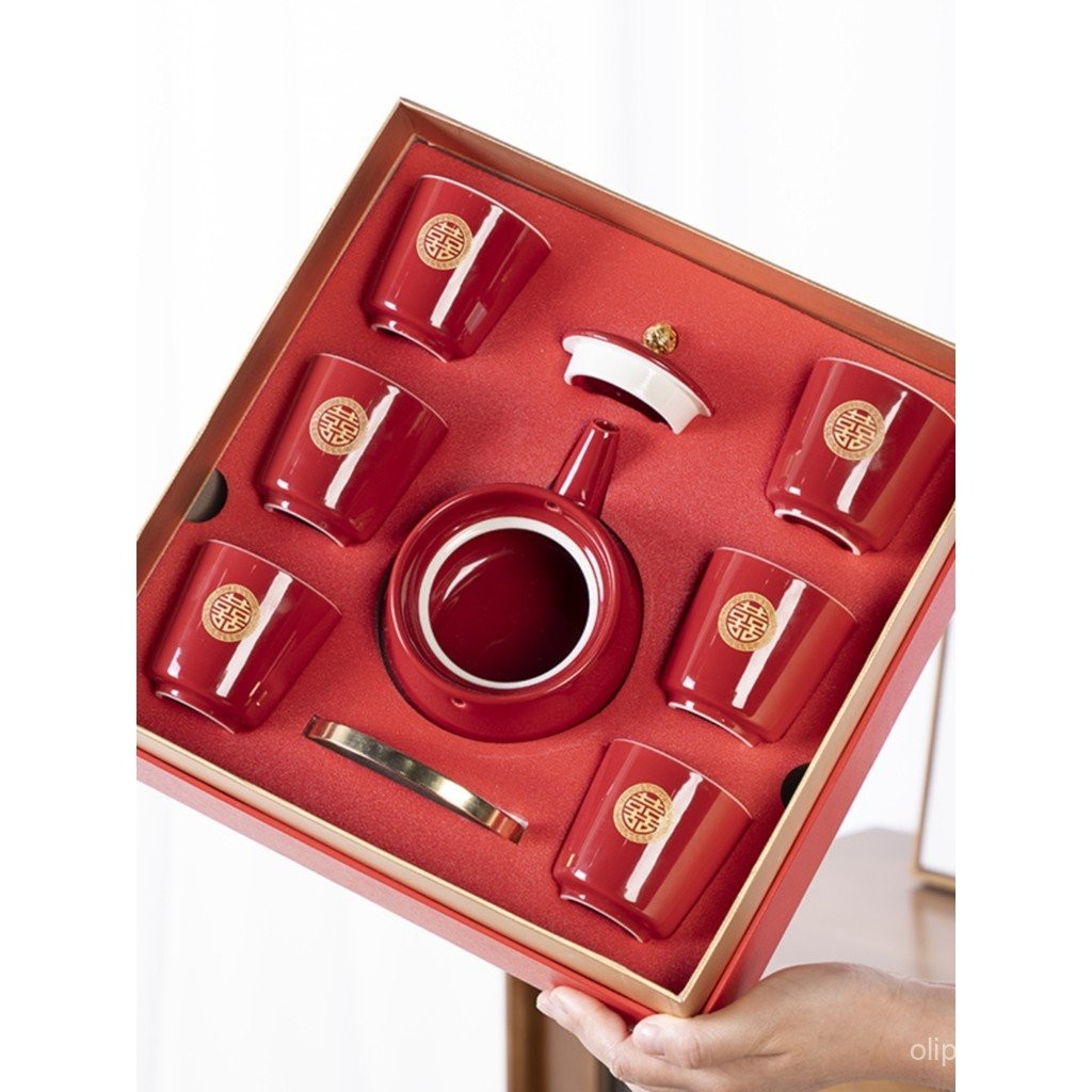 Tea Cup Wedding Tea Set Suit Modified Teacup Teapot Gift for New Couple ...