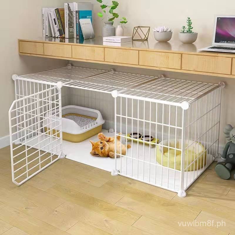 Cat Cage Small Household Indoor with Toilet Integrated Pet Supplies Cat ...