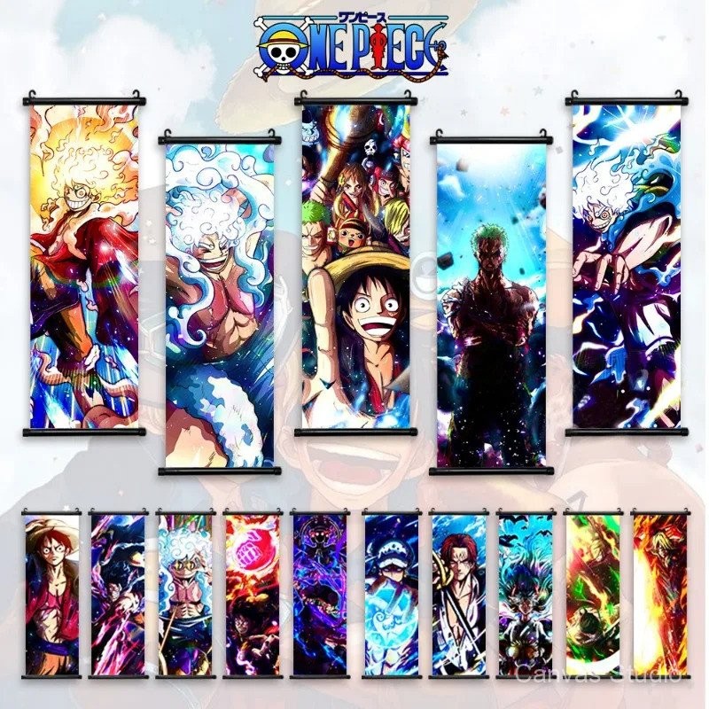 One Piece Anime Scroll Pictures Shanks Home Decoration Cartoon Wall Art ...