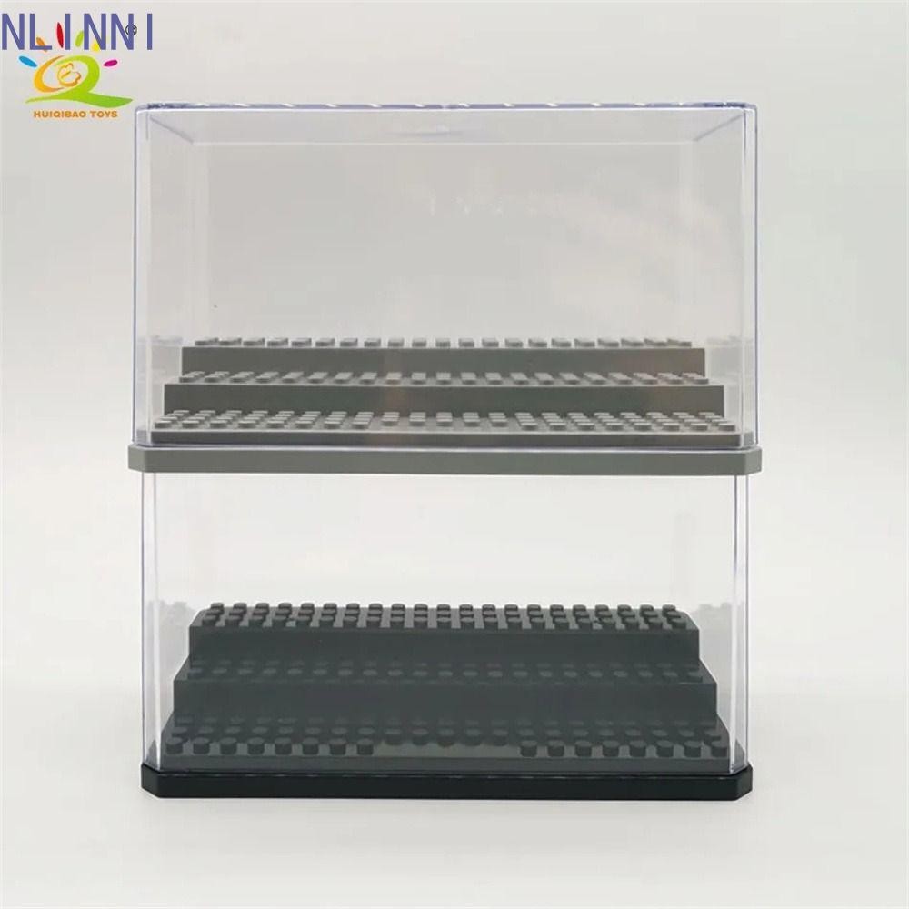 NLINNI Building Blocks Display Box, 3 Steps Transparent Car Model Show ...