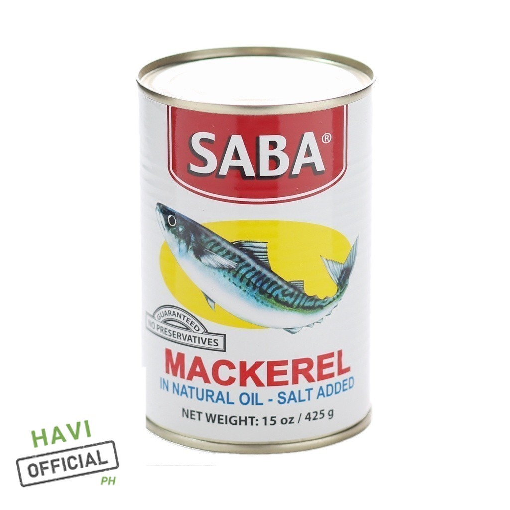 HAVI OFFICIAL SABA MACKEREL IN NATURAL OIL 425G | Shopee Philippines
