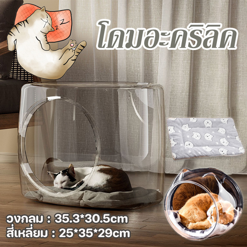 Acrylic Dome Cat Space Holes For House Condo Transparent Capsule ...