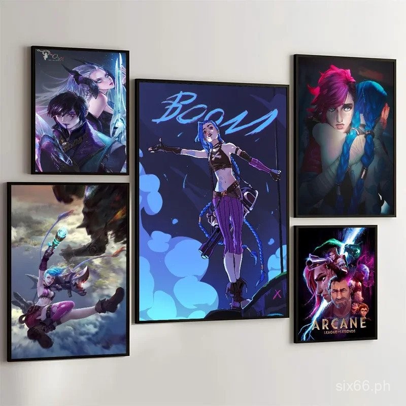 A-Arcane L-League of Legends Sticky Film Posters, Retro Kraft Paper ...