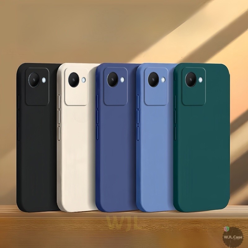 Case Realme C30 C30S Narzo 50i prime Simple candy color silicone mobile ...