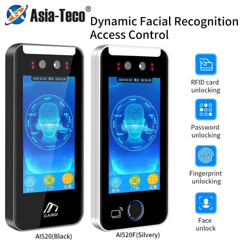 5inch 5000user TCP/IP WIFI Dynamic Face Recognition Access Control Attendance Machine ...