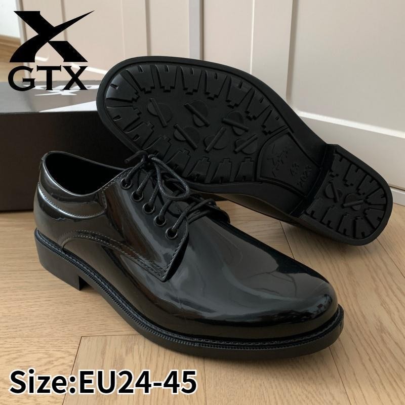 (SIZE:EU24-45) Men Black Shoes Office School Shoes Kids Security Guard ...