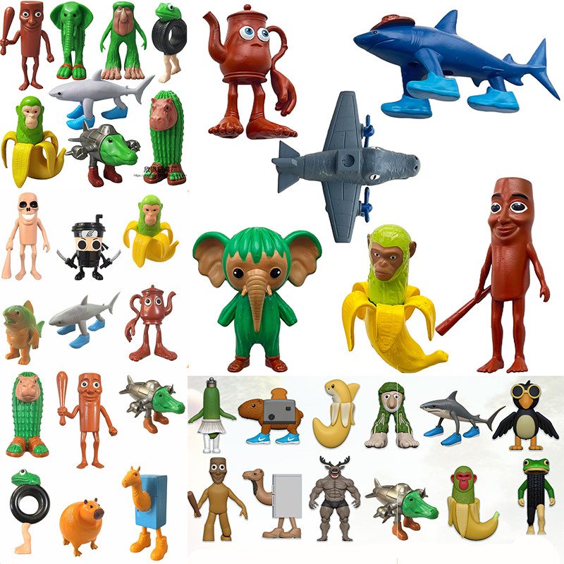 12 Pieces/set Tung Tung Tung Sahur Action Figure Tralalero Tralala Toy ...