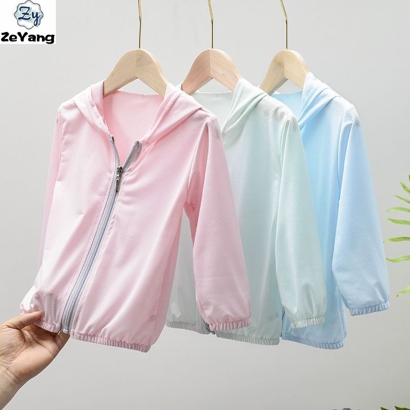 [ZY] 80-170 Ready Stock Children Ice Silk Sunscreen Clothing Casual ...