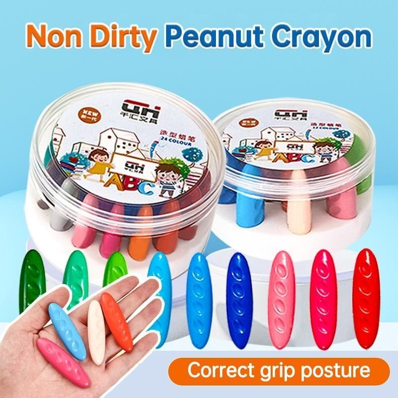 12/24/36 Colors Water drop shape crayon Bucket Crayon Set Children's ...