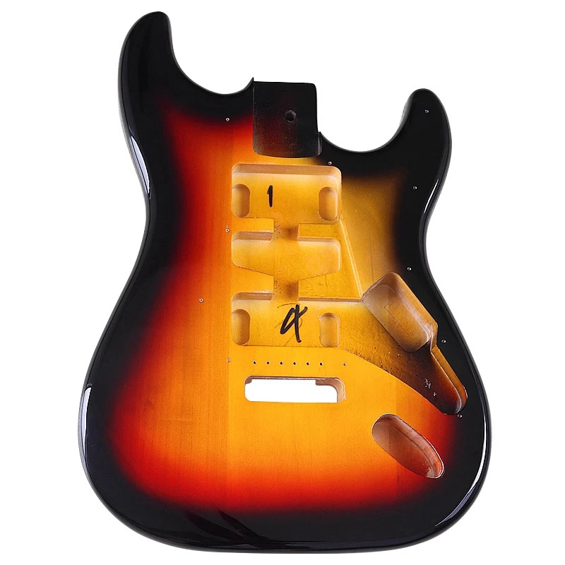 Strat Electric Guitar Body DIY Sunset Sun Burst Semi-finished Product ...