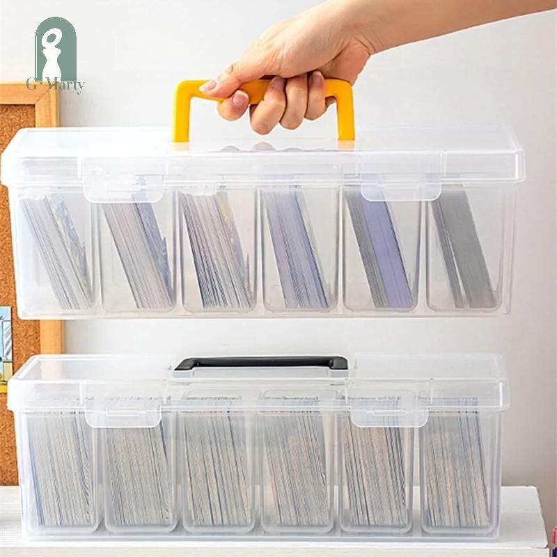 GMARTY Clear Trading Card Storage Box Playing Card Case Organizers With ...