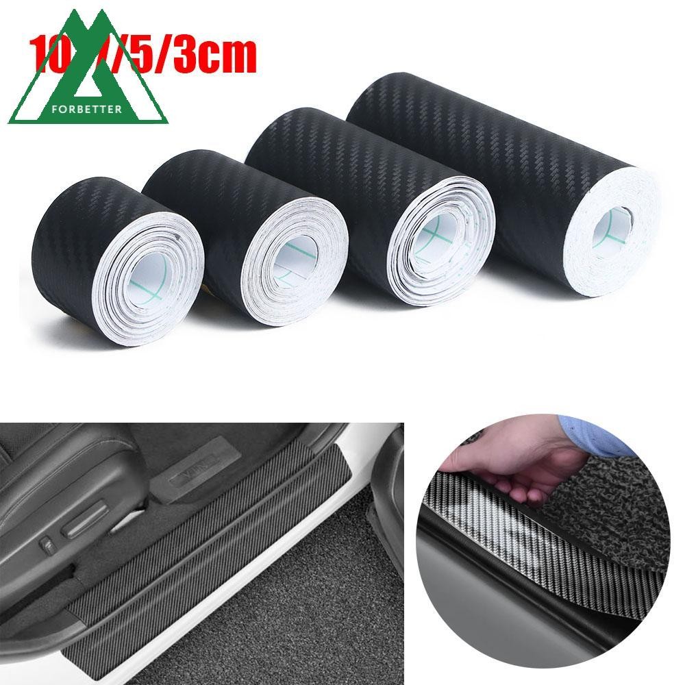 FORBETTER 3D Carbon Fiber Sticker Auto Door Sill Side Mirror Waterproof ...