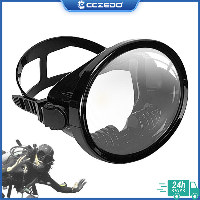 CCZedo Diving Mask Frameless Design Top Grade Silicone Strap Tempered ...