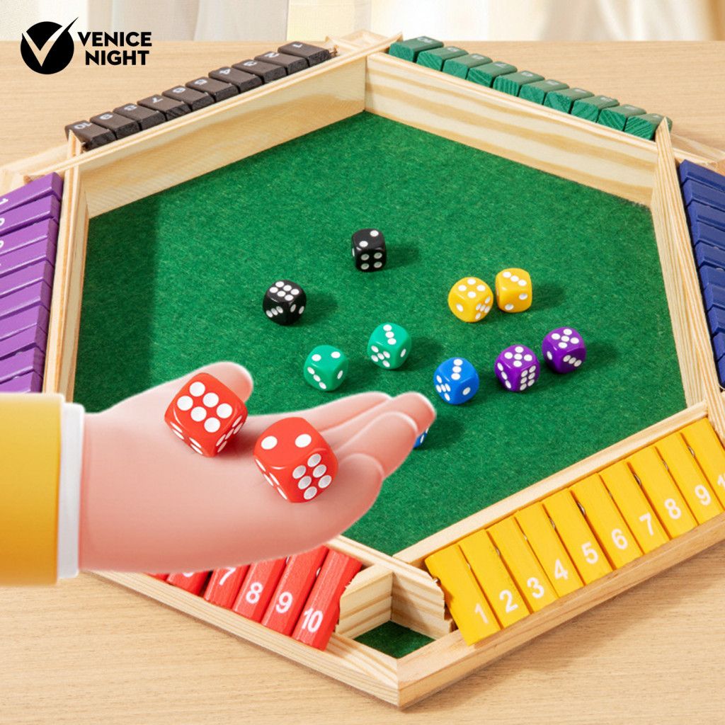 Travel Dice Game Classic Board Game Interactive Wooden Math Game for ...