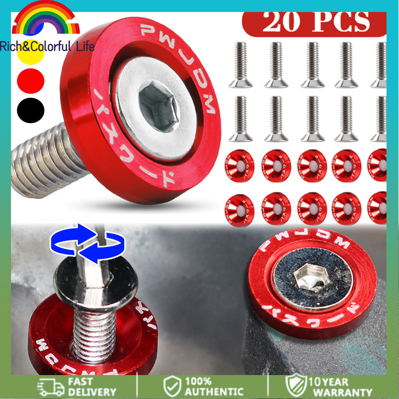 10pcs/Pack M6 JDM Style Fender Washers Aluminum Alloy Washers And Steel ...