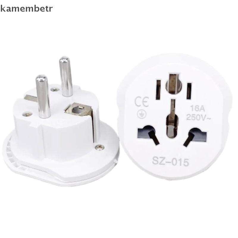 ka 16A Universal EU Travel Adapter Euro Converter UK US AU To EU AC Power Socket Plug Travel ...