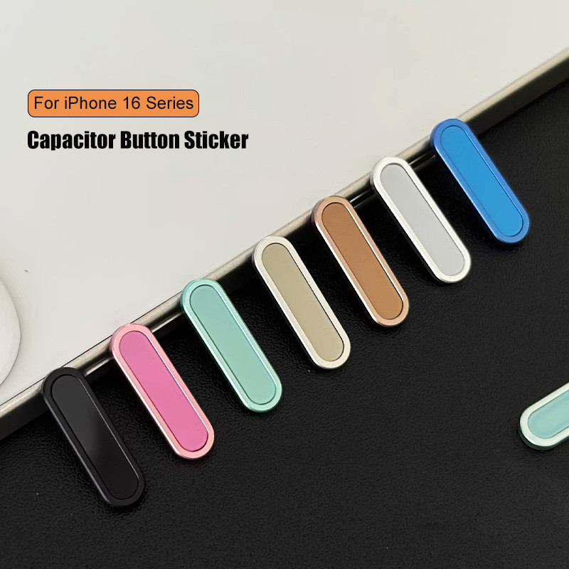 Alloy Capacitor Button Sticker For iPhone 16 Pro Max / 16Pro / 16Plus ...
