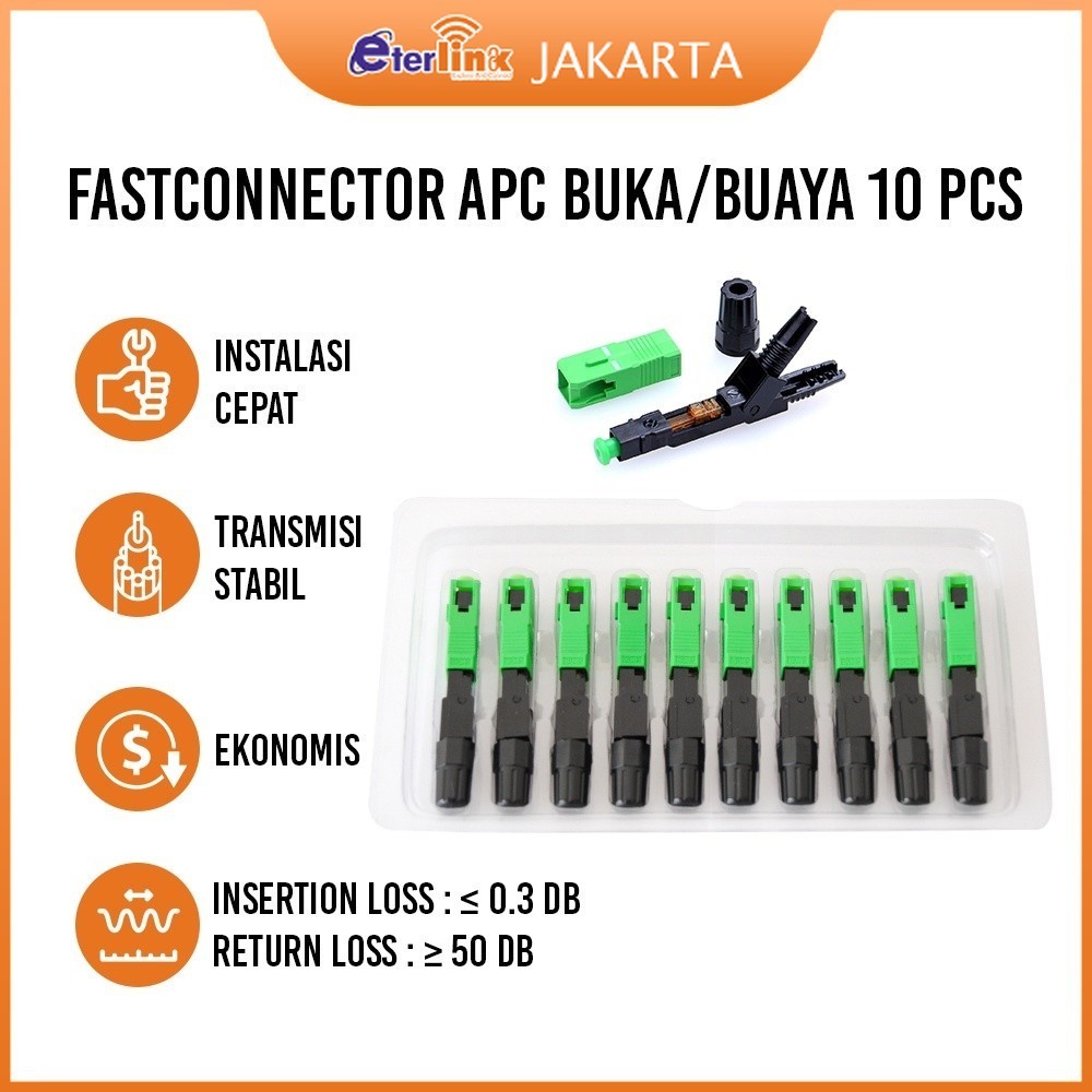 Fastconnector APC Open 1pack contains 10pcs Fast Connector SC APC Fiber ...
