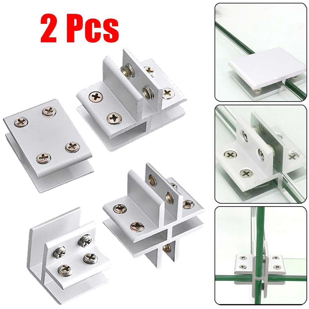 2pcs Aluminum Alloy Glass Clip Clamp Clips High Quality Aluminium ...