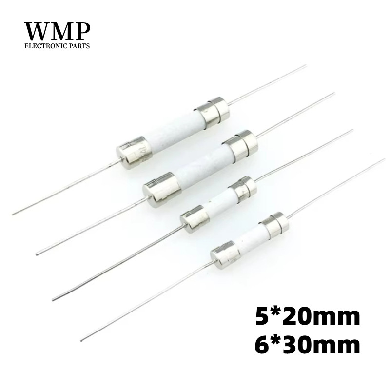 10PCS Ceramic Fuse 6*30mm 5*20mm Air Conditioning TV Tube Fuse with Pin Lead 250V 1A 2A 3.15A 5A ...
