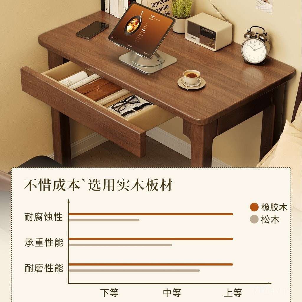 Solid Wood Narrow Desk Small Apartment40/45cm Wide Computer Desk ...