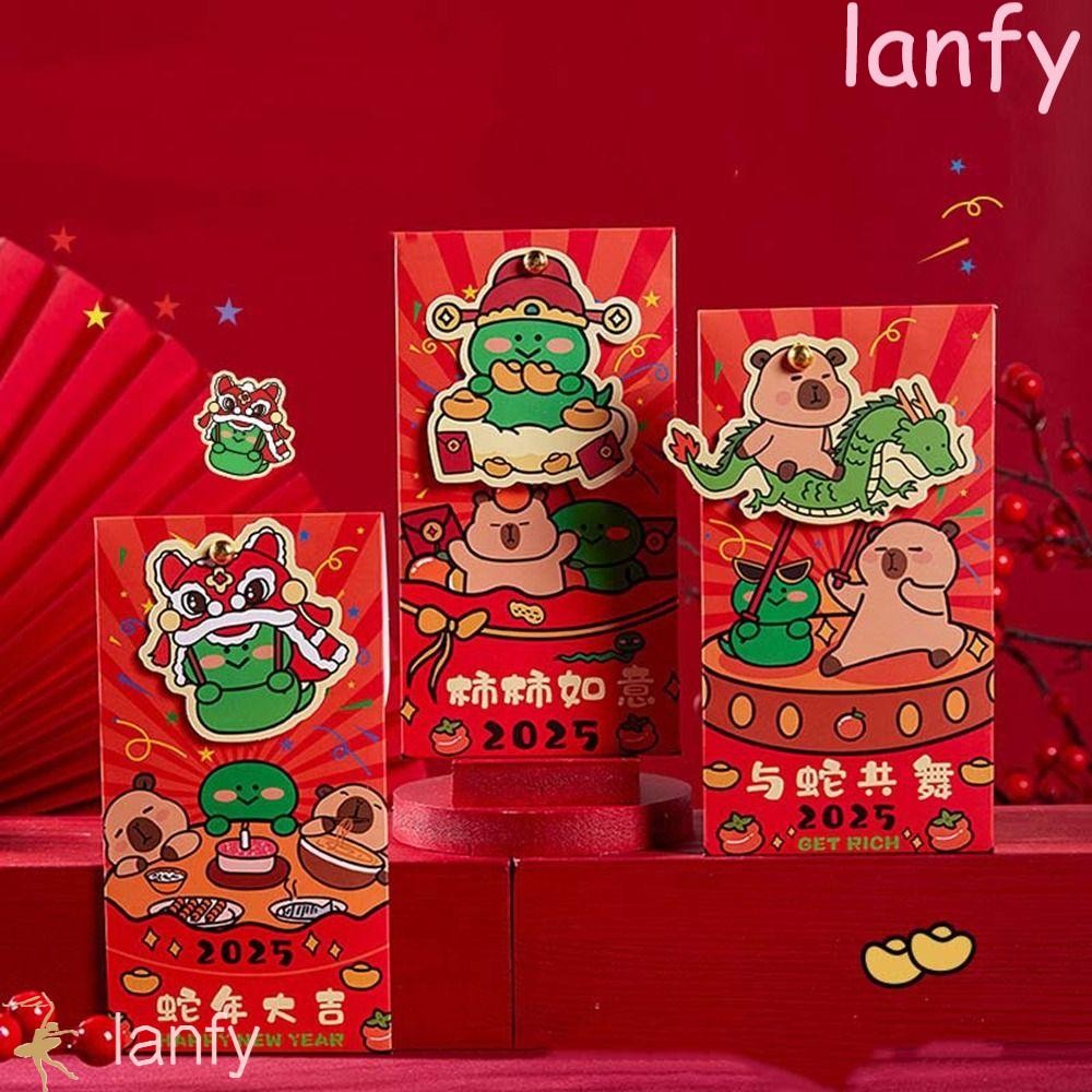 LANFY 6pcs/set Revolving Door Hanging Red Packet, Paper Cute Year of ...