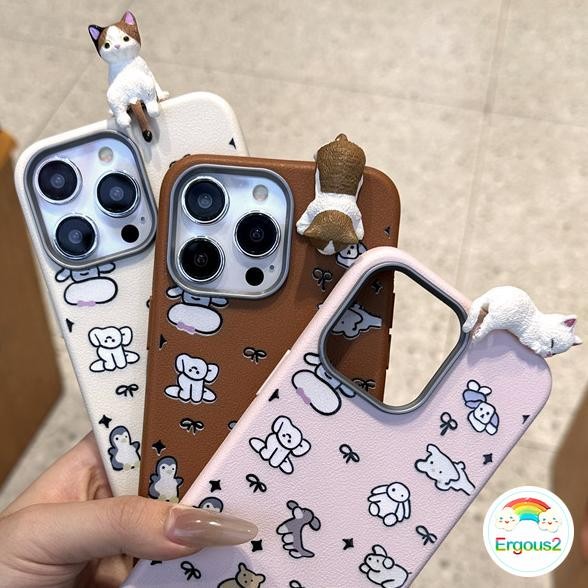 Animal Casing + 3D Cat Doll For Vivo Y95 Y51 Y50 Y36 Y35 Y28 Y21 Y20 ...