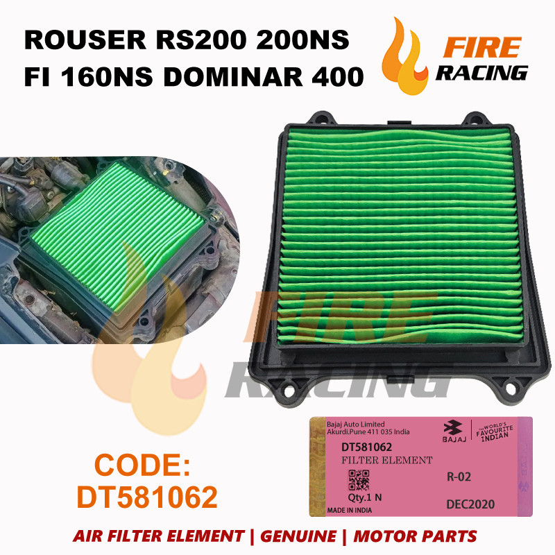 AIR FILTER ELEMENT Rouser NS200 RS200 FI NS160 Dominar 400 DT581062 ...
