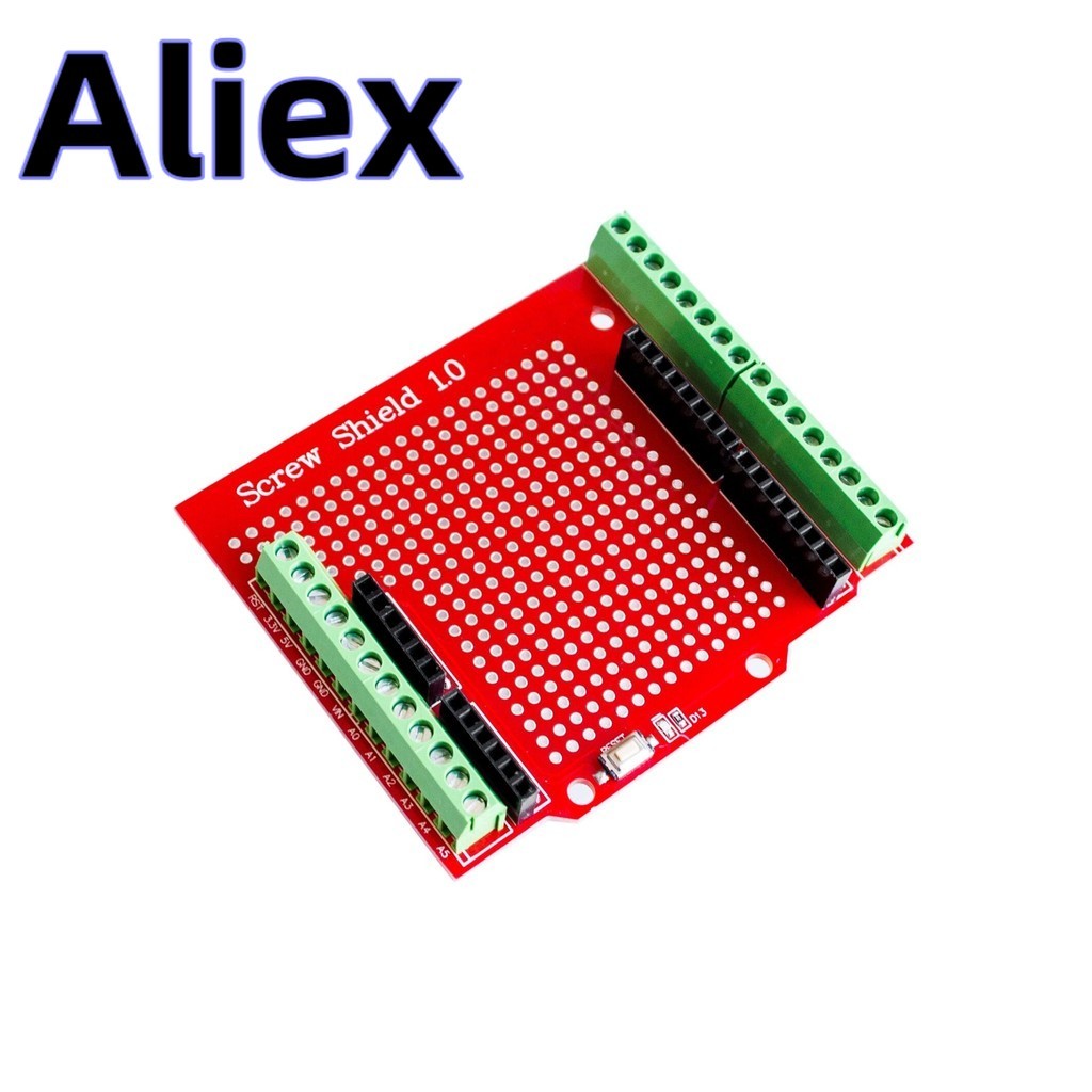 Proto Screw Shield For Arduino Open Source Reset Button D13 Led New For Breadboard 3 81 Terminal