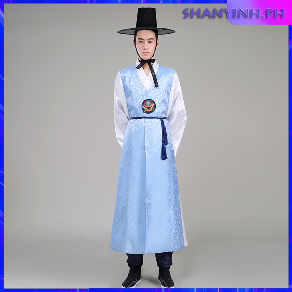 New Style Hot Silver Ancient Costume Men Hanbok Korean Traditional Men ...