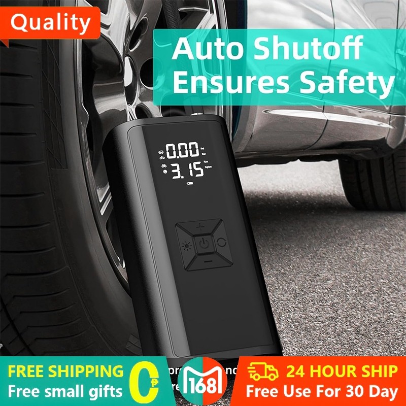Wireless Digital Display Car Air Pump Portable Tire Inflator Tyre Pump ...