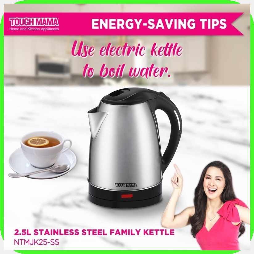 Tough'X(Mama]M@NTMJK25-SS`I;Family&Electric&Kettle&2.5&liters | Shopee ...