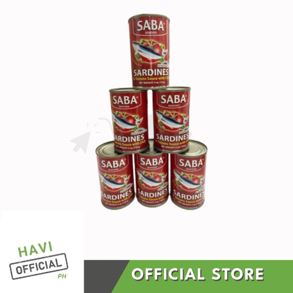 HAVI OFFICIAL SABA SARDINES RED IN TOMATO SAUCE WITH CHILI 6PCS X 155G ...