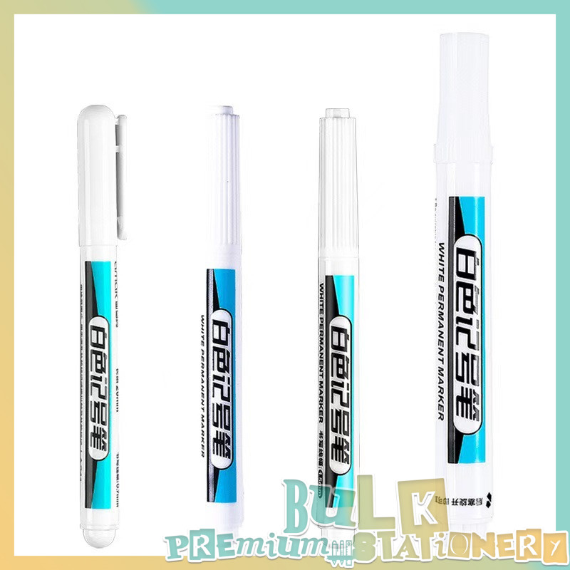Oil-based fine-tipped waterproof white marker pen for express delivery ...
