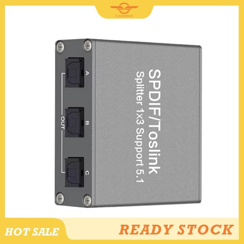 [CloudsMiles] SPDIF Digital Audio Splitter 1X3 Toslink Optical 3 Way ...