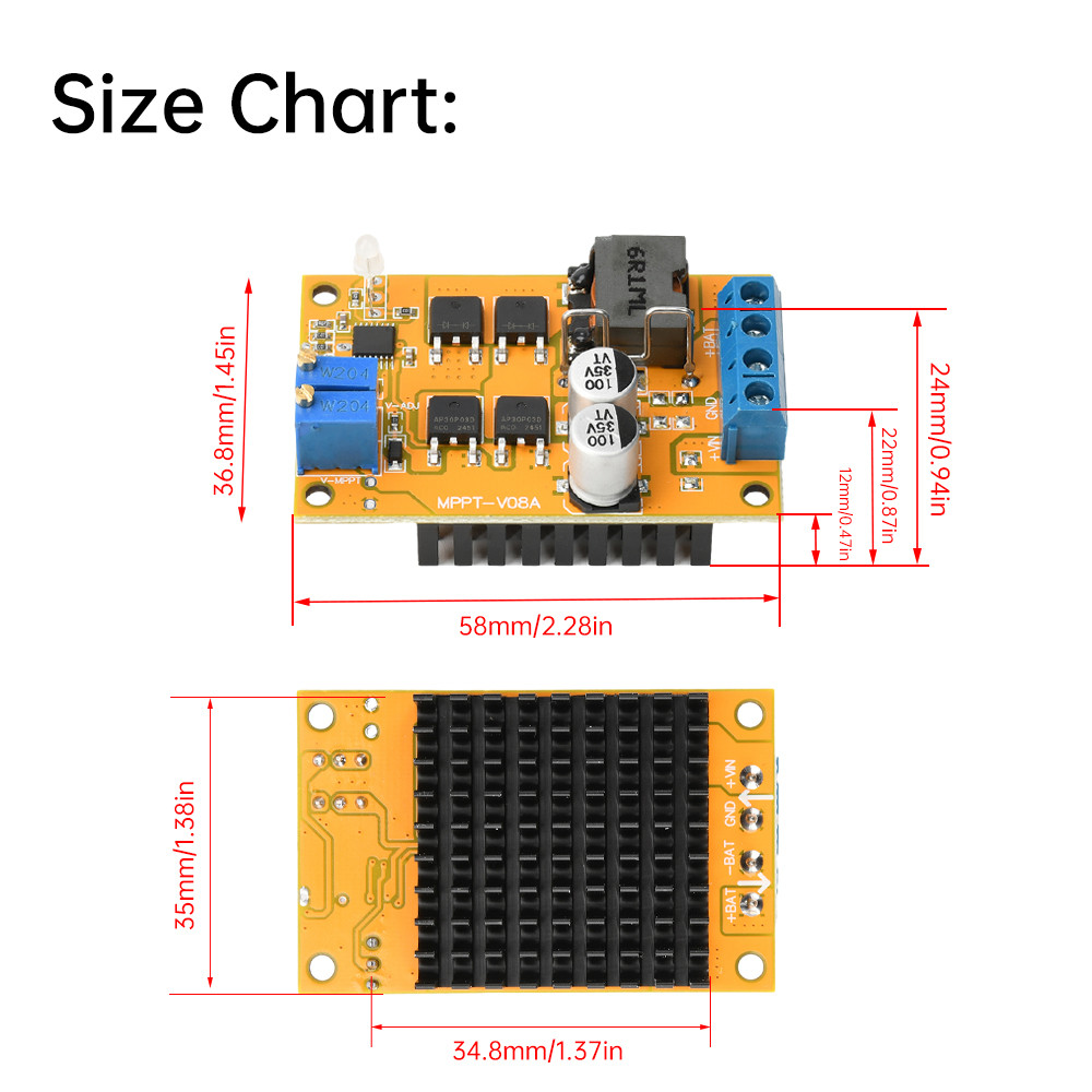 Pcbfun MPPT Solar Panel Regulator Controller 9V 12V 24V Auto Switch ...