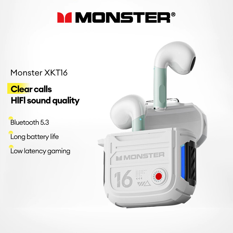 Monster XKT16 Bluetooth Earphone Gaming Headset HiFi Sound HD Call ...