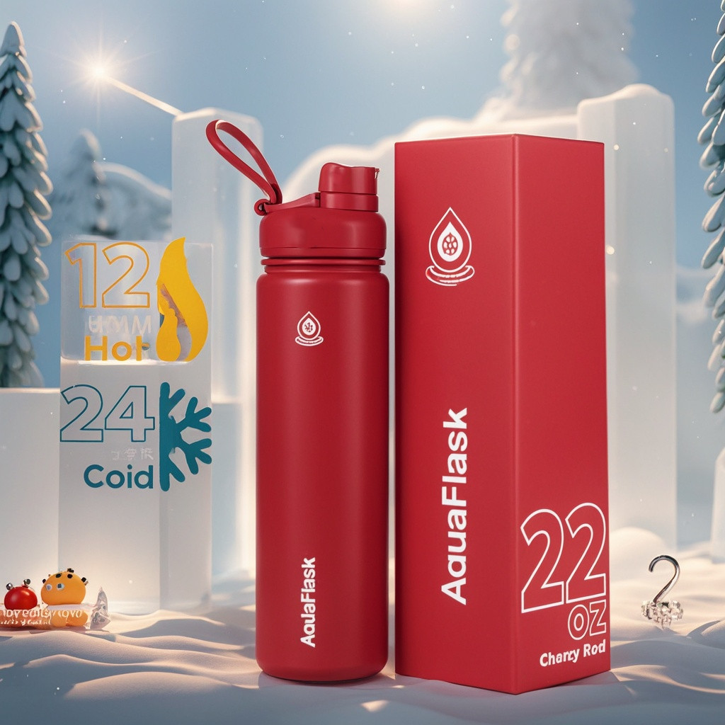 Agua Flask 22oz 32oz 40oz Flask Wide Mouth with Cap Lid Vacuum ...